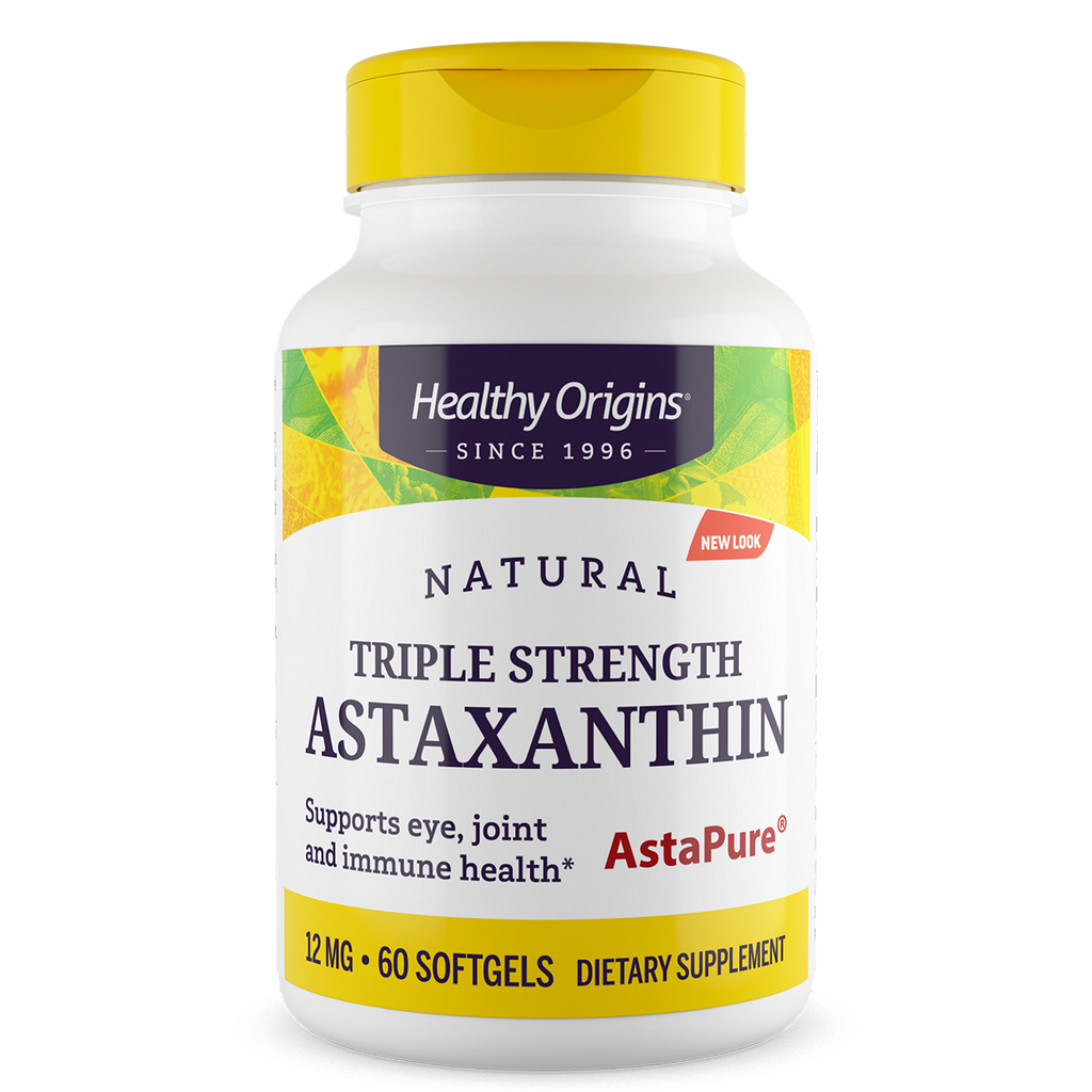 Healthy Origins® Astaxanthin (Complex), Triple Strength 12mg – Healthy ...